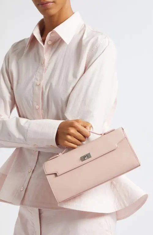 ANYA HINDMARCH Mortimer Leather Clutch - Shell Pink