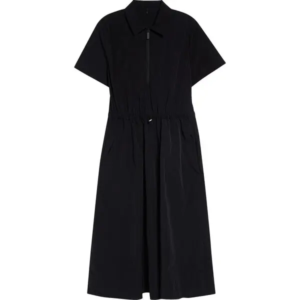 Moncler Half-zip Nylon Polo Dress - Black