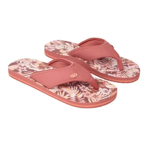 ANIMAL Leaf Print Flip Flops - Tan