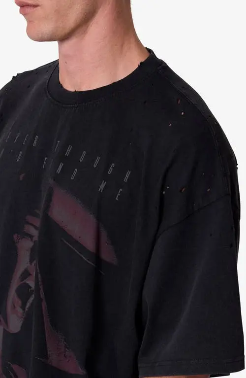 Mnml Too Late Distressed Graphic T-shirt