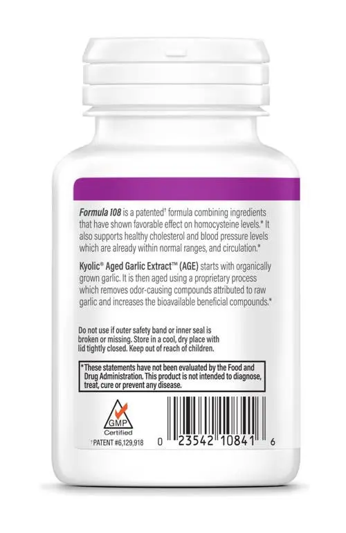 KYOLIC Aged Garlic Extract Formula 108, Total Heart Health