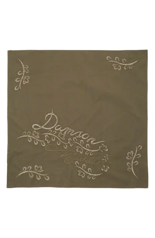 DAMSON MADDER Embroidered Organic Cotton Headscarf