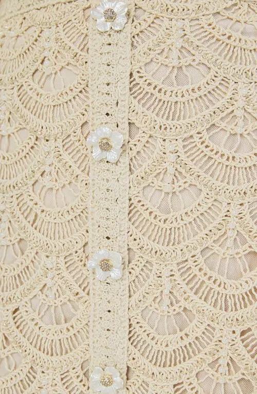 Endless Rose Textured Open Stitch Miniskirt