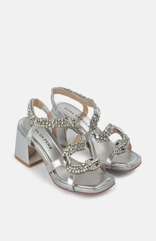 ALMA EN PENA Snake Heel Sandal