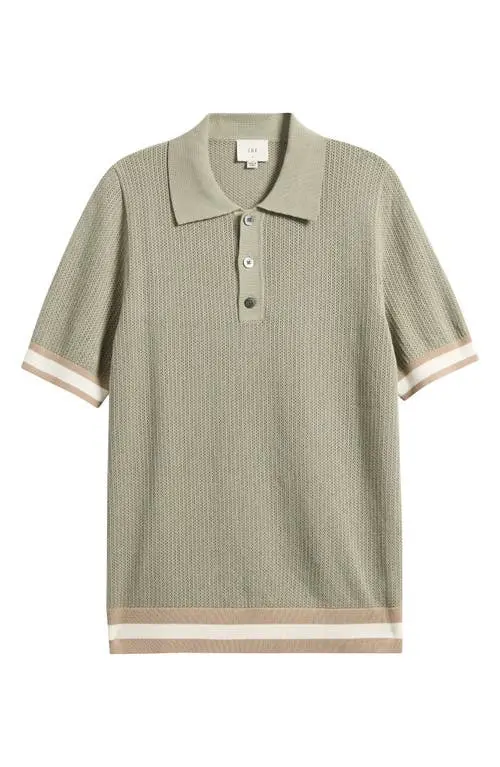 CHE Quinn Open Knit Polo Sweater