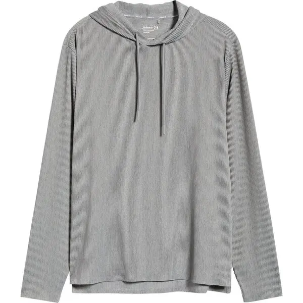 Johnnie-o Heathered Performance Hoodie - Heather Thunder