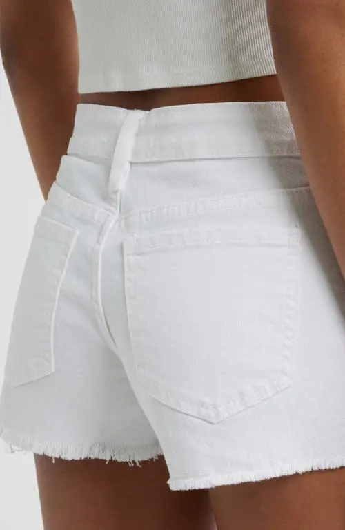 YMI Low Rise Frayed Hem Denim Shorts