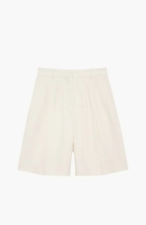 ANINE BING Bryson Tailored Knee-length Shorts - Cream