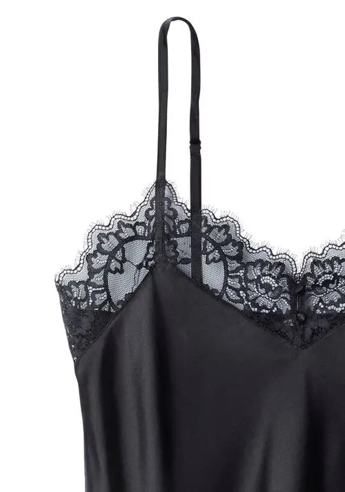 LASCANA Silk Lace Trim Camisole