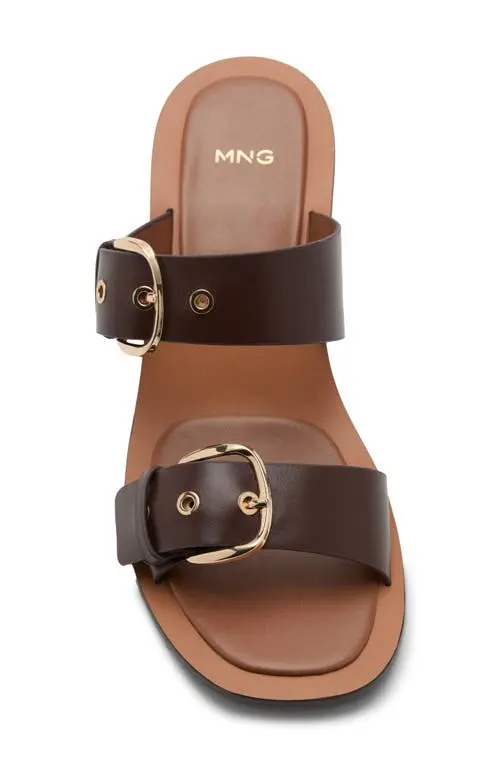 Mango Amy Buckle Strap Slide Sandal