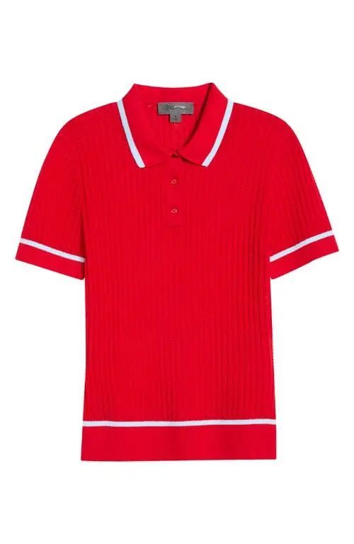 G/fore Summer Friday Textured Cotton & Cashmere Polo Shirt