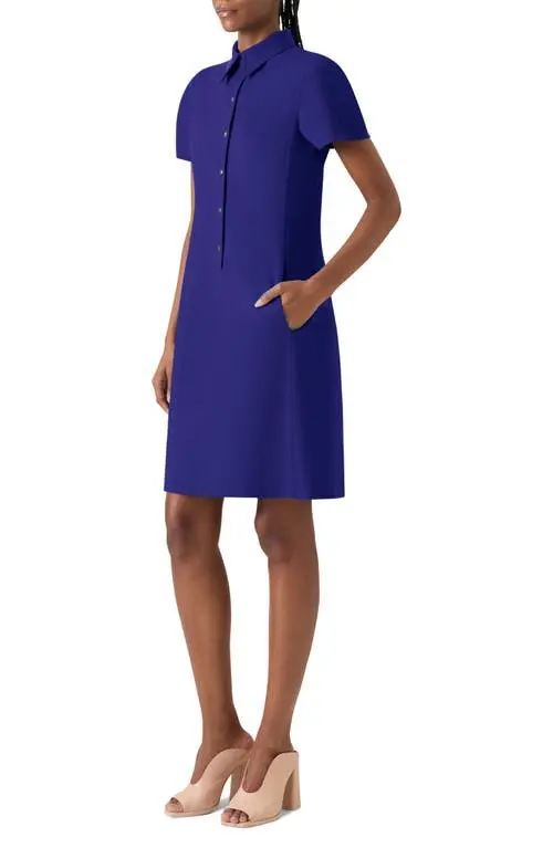 Akris Cotton & Silk Blend Double Face Polo Dress