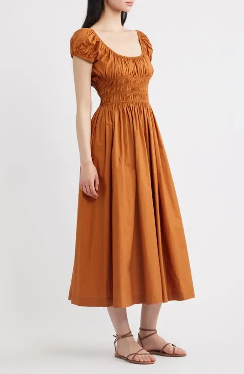 DÔEN Quinley Organic Cotton Midi Dress - Coconut