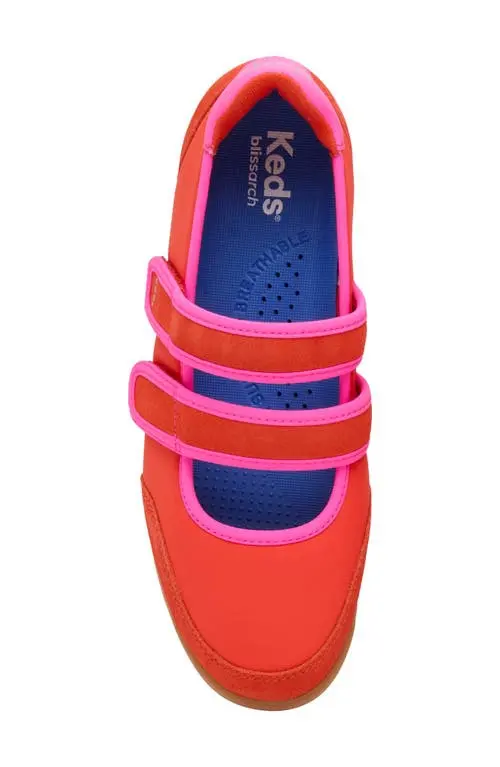 Keds® Revival Mary Jane Sneaker - Red/fuchsia