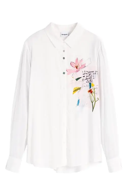 Desigual Screenprint Button-up Shirt