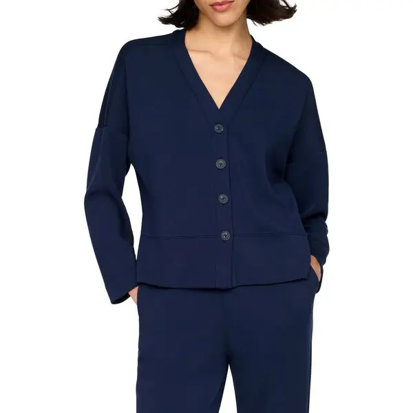 Spanx Airessentials Button Front Cardigan - Timeless Navy