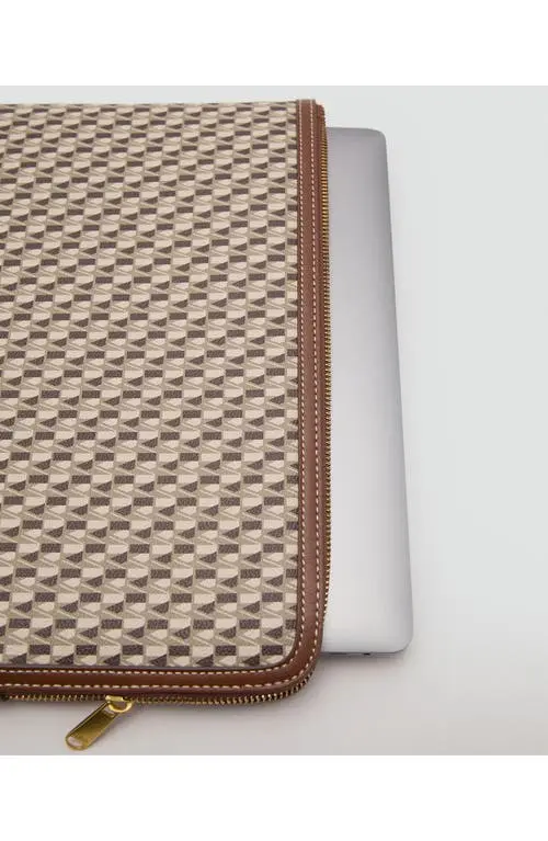 Mango Monogram Logo Faux Laptop Case