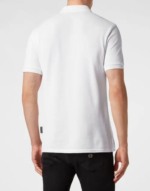 Philipp Plein Polo Shirt Ss Gothic Plein Pp Hexagon