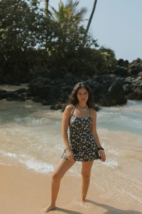 GEODE SWIMWEAR Sydney Crisscross Back Swim Dress
