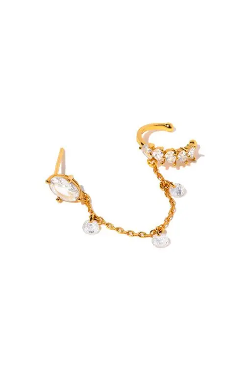 GIRLS CREW Dew You Chain Stud Ear Cuff