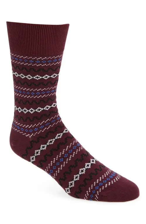 JW Anderson Fair Isle Crew Socks - Black