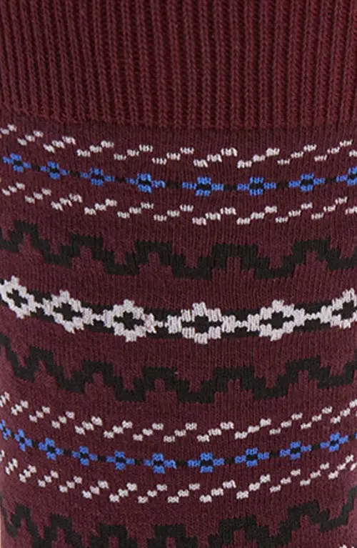 JW Anderson Fair Isle Crew Socks - Black