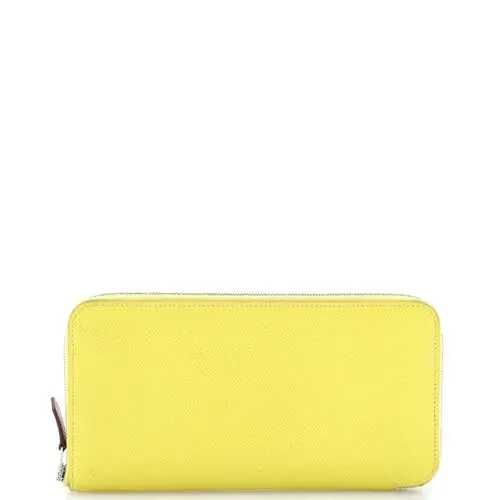Hermès Azap Zip Around Wallet Silk'in Epsom Long - Lime