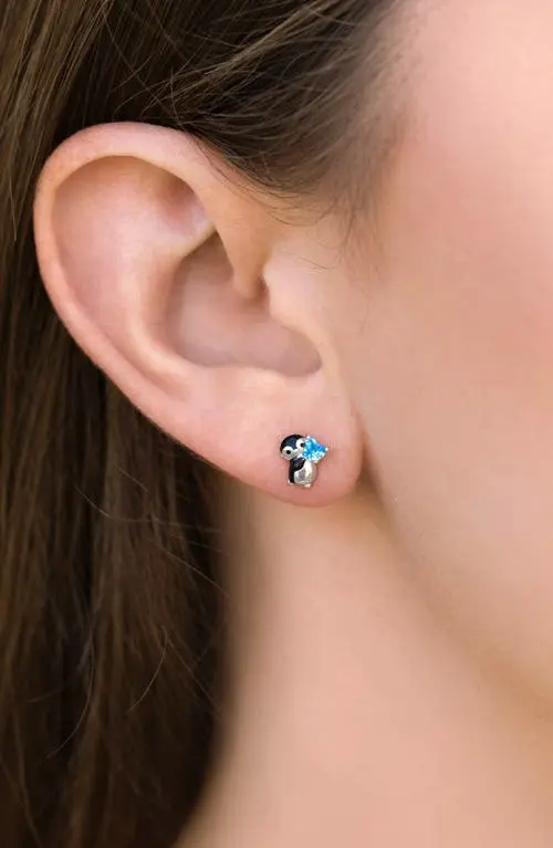 GIRLS CREW Penguin Heart Stud Earrings