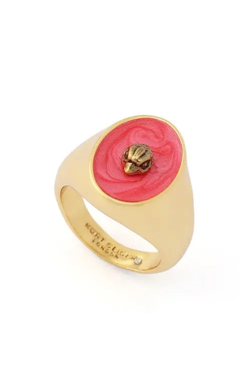 Kurt Geiger Eagle Enamel Signet Ring