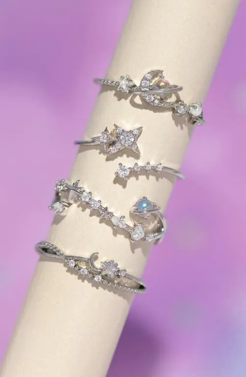 GIRLS CREW Interstellar Adjustable Ring - Silver