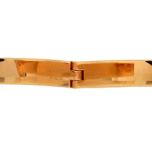 Hermès Mini Clic Chaine D'ancre Bracelet Metal And Printed Enamel