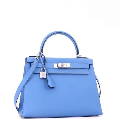 Hermès Kelly Handbag Epsom With Palladium Hardware 28