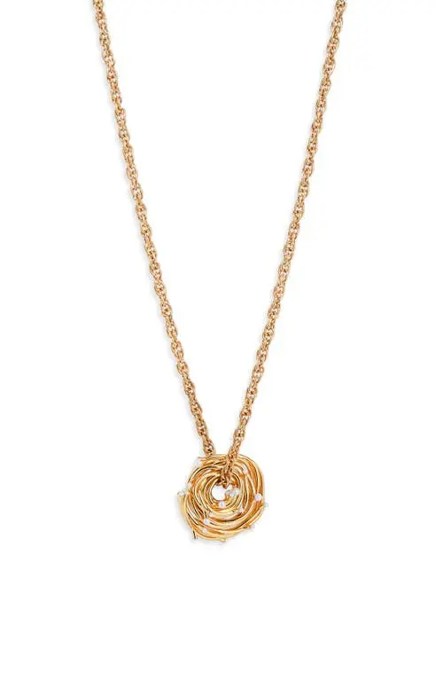 Oscar De La Renta Sculptural Nest Pendant Necklace - Pearl