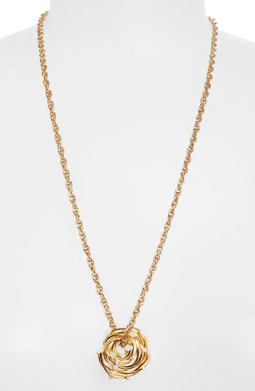 Oscar De La Renta Sculptural Nest Pendant Necklace