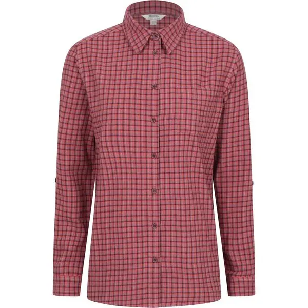 Mountain Warehouse Balsam Brushed Flannel Longline Shirt - Rust