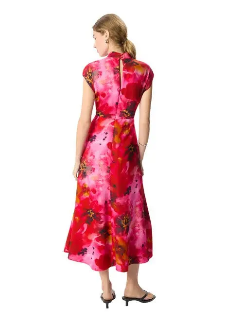 Whistles Painterly Floral Midi Dress