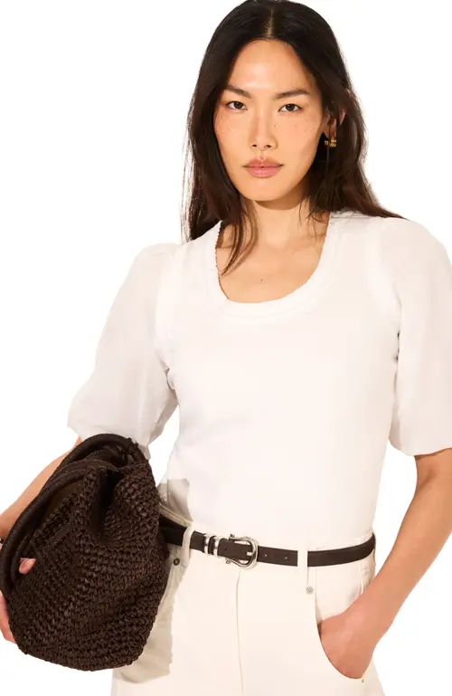Mint Velvet Cotton Puff Sleeve Top