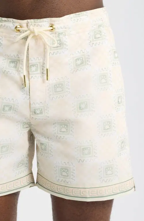 CHE Oceano Tile Print Swim Trunks