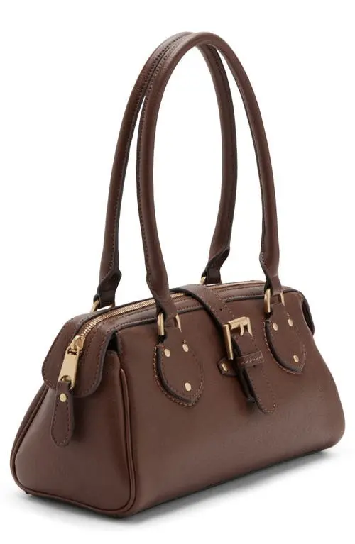 Mango Balboa Faux Leather Shoulder Bag - Brown