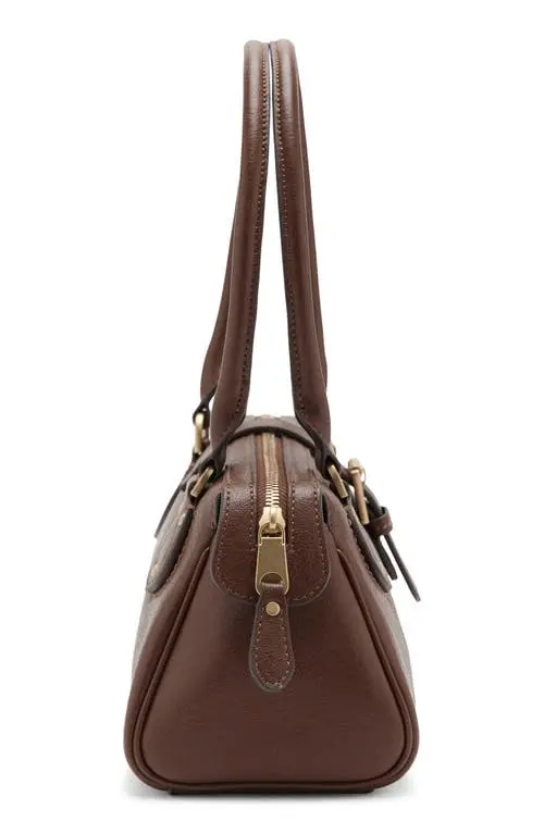 Mango Balboa Faux Leather Shoulder Bag - Brown