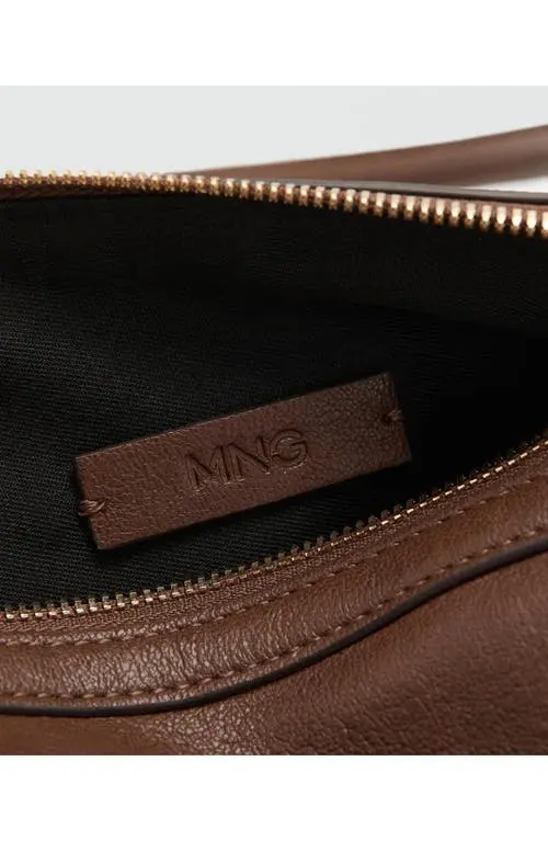 Mango Balboa Faux Leather Shoulder Bag - Brown