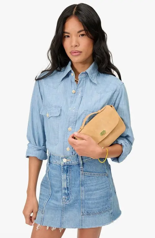 Clare V. Kathryn Suede Shoulder Bag
