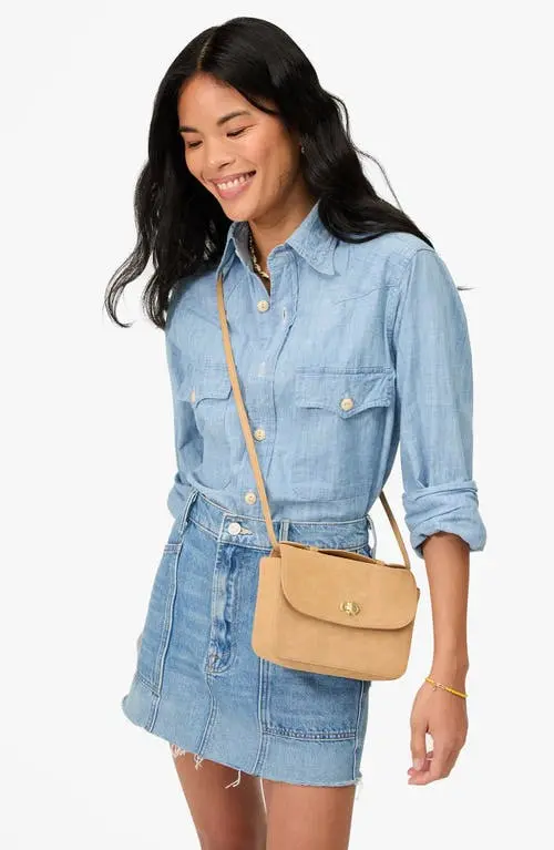 Clare V. Kathryn Suede Shoulder Bag