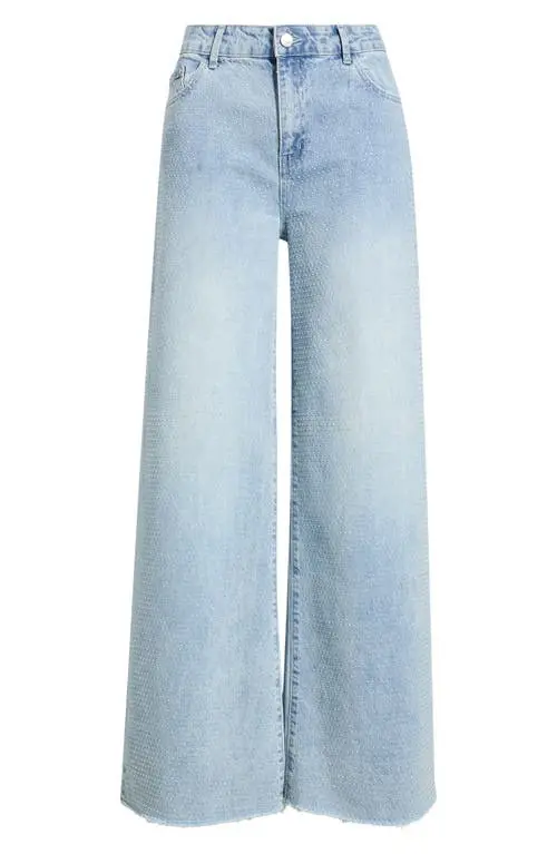 TRACTR Rhinestone Wide Leg Jeans