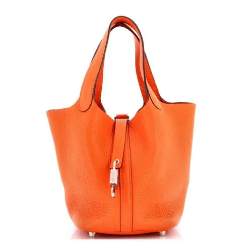 Hermès Picotin Lock Bag Clemence Pm - Orange