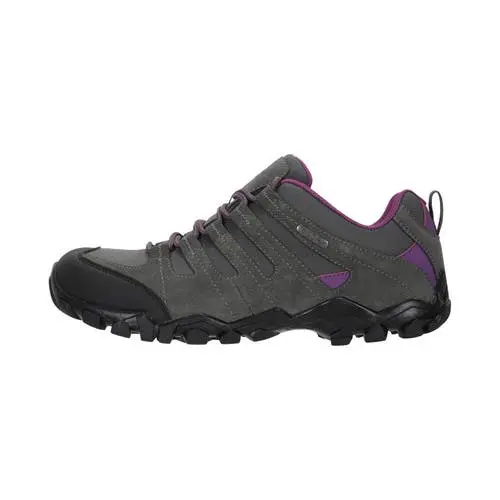 Mountain Warehouse Belfour Suede Waterproof Walking Shoes - Gray