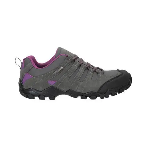 Mountain Warehouse Belfour Suede Waterproof Walking Shoes - Gray