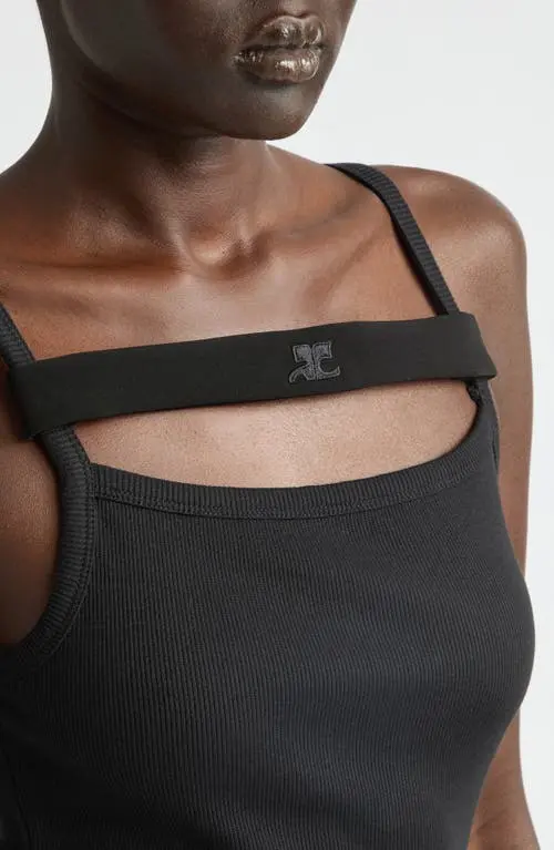 COURREGES 90s Rib Strap Tank