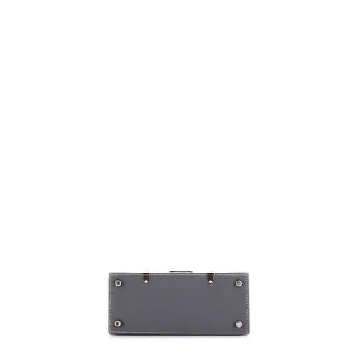 Goyard Structured Saigon Top Handle Bag Coated Canvas With Leather Mini - Grey