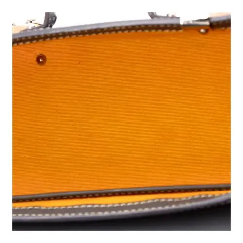 Goyard Structured Saigon Top Handle Bag Coated Canvas With Leather Mini - Grey